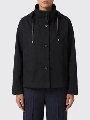 Loewe Cotton And Silk Blend Jacket With Drawstring Hood - Black