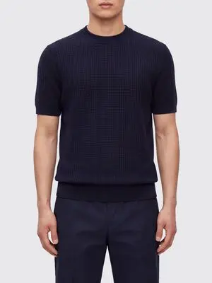 BOSS Cotton Crew Neck Sweater - Blue