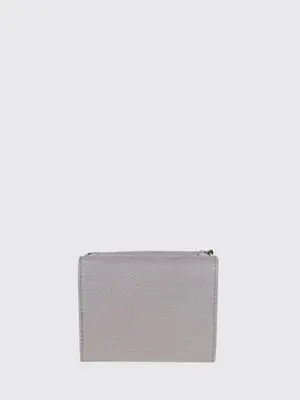 Stella McCartney Falabella Crackled Synthetic Suede Wallet - Grey