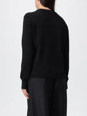 AMI Paris Cardigan With Embroidered De Coeur Motif - Black
