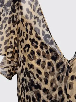 Rixo Animalier Viscose Midi Dress - Multicolor