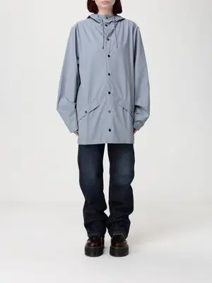 Rains Hooded Waterproof Polyester Raincoat - Grey