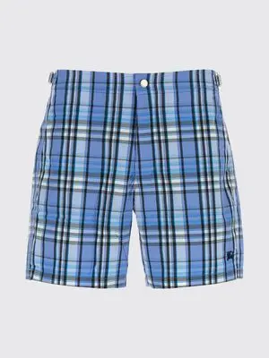 Burberry Short Check Pattern Swim Shorts In Nylon With Slash Pockets