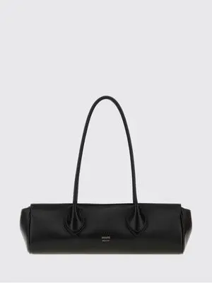 Khaite Donna Shoulder Bag In Smooth Lambskin Leather With Double Handle - Black