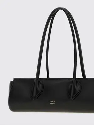 Khaite Donna Shoulder Bag In Smooth Lambskin Leather With Double Handle