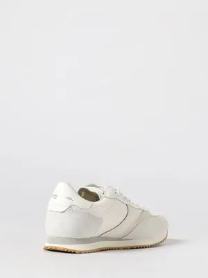 Philippe Model Low-top Sneakers In Calf Leather And Mesh With Laminated Logo
