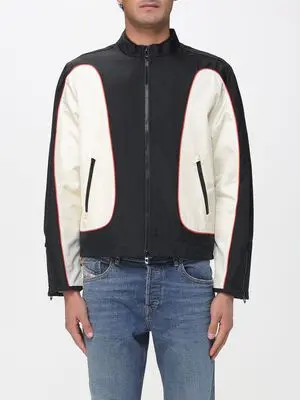 DIESEL® Color Block Zip-up Jacket - Black