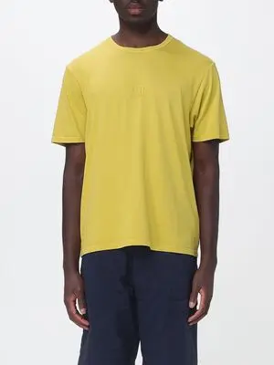 C.P. COMPANY Cotton T-shirt With Logo - Mustard