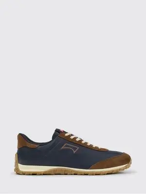 Camper Two-tone Drift Walk Leather And Suede Sneakers With Vibram Sole - Blue
