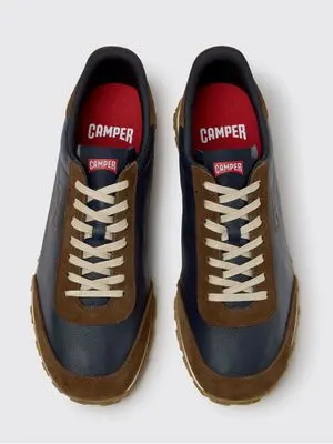 Camper Two-tone Leather And Suede Sneakers With Vibram Sole