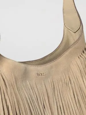 BOSS Lenah Fringed Suede Bag