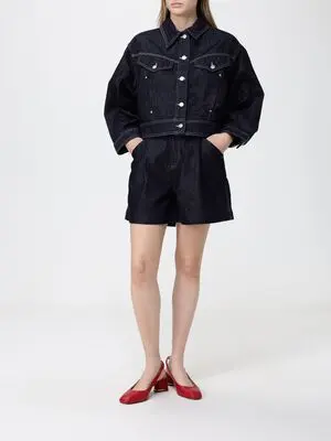 BOSS Denim Shorts With Graphic Print