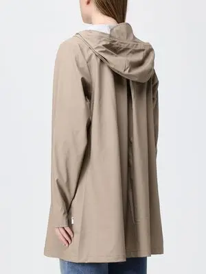 Rains Hooded Waterproof Polyester Trench Coat - Beige