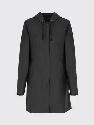 Rains Hooded Waterproof Polyester Raincoat - Black