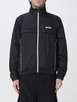 BOSS Polyester Jacket With Logo - Black