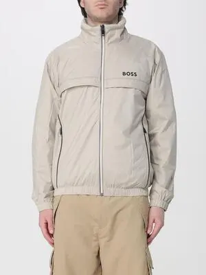 BOSS Polyester Jacket With Logo - Sand
