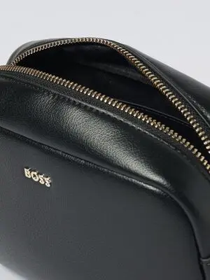 BOSS Sandy Faux Leather Cross Body Bag - Black