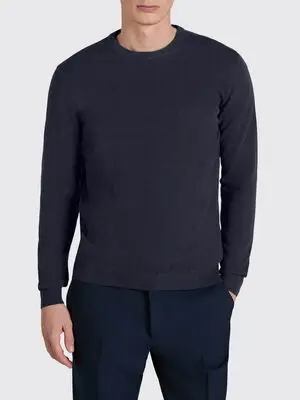 ZANONE Cotton Crew Neck Sweater - Blue