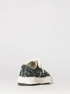 Mihara Yasuhiro Peterson Distressed Cotton Low Top Sneakers - Black