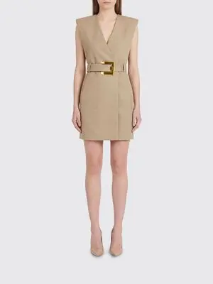 Balmain Cotton Mini Dress - Beige