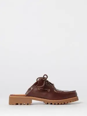 Timberland Authentic Leather Clogs With Fringes - Brown