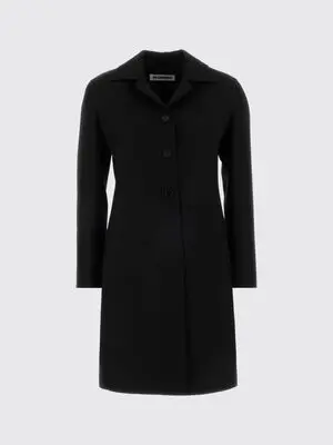 JIL SANDER Knee-length Single-breasted Coat In Virgin Wool And Silk