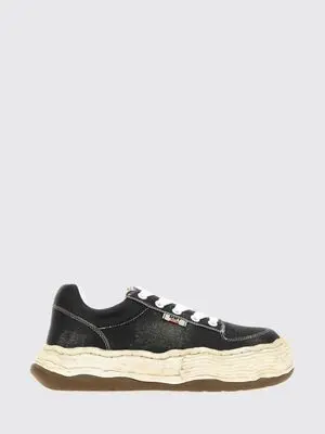 Mihara Yasuhiro Oliver Distressed-effect Low-top Leather Sneakers - Black