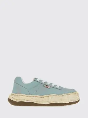 Mihara Yasuhiro Oliver Distressed-effect Low-top Leather Sneakers - Blue