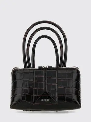 Attico Mini Friday Crocodile Print Leather Bag - Coffee