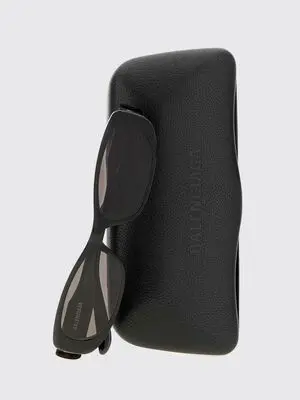 Balenciaga Nova Oval Acetate Sunglasses With Monogram - Black