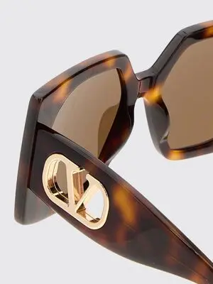 Valentino Garavani Square Sunglasses In Tortoiseshell Acetate
