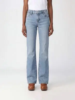 FRAME High-waisted Flared Jeans In Stretch Cotton Denim - Blue