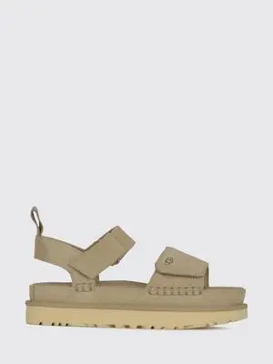 UGG Goldenstar Suede Platform Sandals - Sand