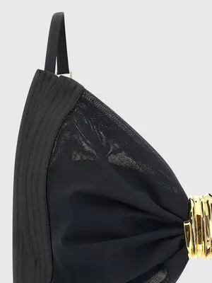 Elisabetta Franchi Crop Bra Top With Metal Ring