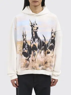 REPRESENT Printed Cotton Hoodie - White