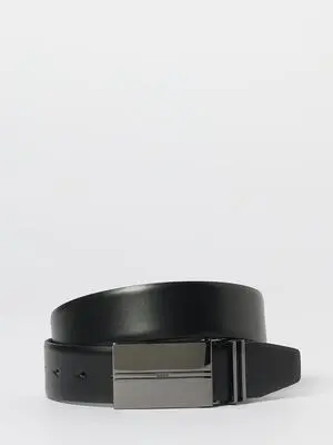 BOSS Leather Belt With Buckle - Black