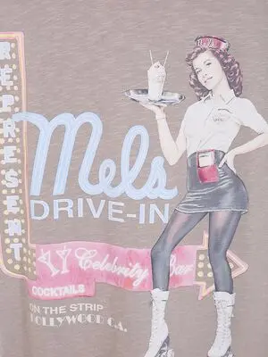 REPRESENT Mel's Diner X Cotton T-shirt With Graphic Print - Brown
