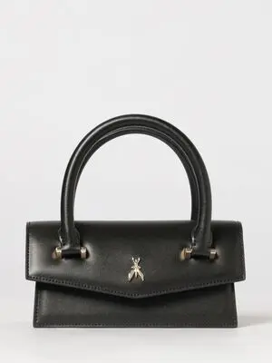 Patrizia Pepe Fly Bamby Mini Handbag In Calfskin Leather With Shoulder Strap - Black