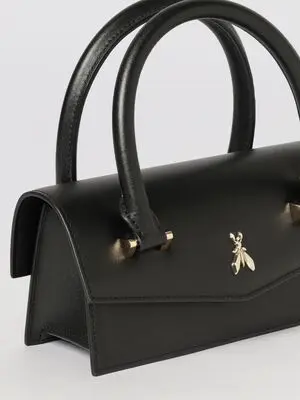 Patrizia Pepe Calfskin Leather Mini Handbag - Black