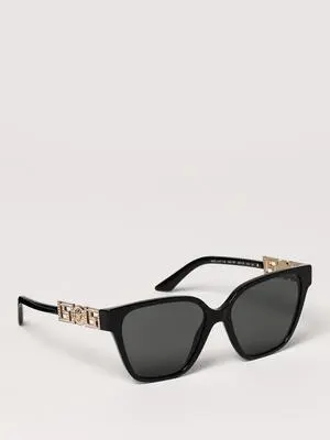 Versace Embellished Square Frame Sunglasses - Black