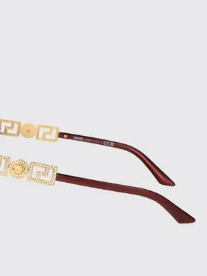 Versace Embellished Square Frame Sunglasses - Red