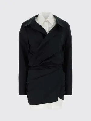 Attico Stretch Cotton Double-layer Mini Dress