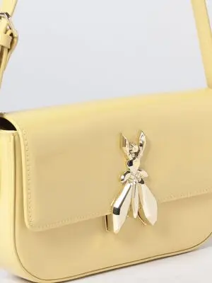 Patrizia Pepe Patent Leather Shoulder Bag With Fly Logo