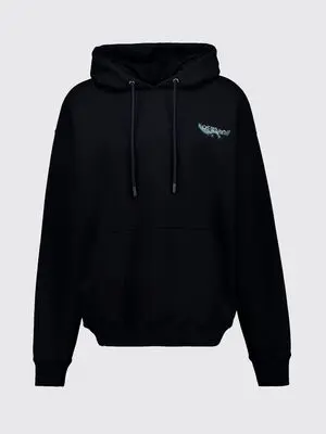 Off-White Relaxed Fit Cotton Hoodie With Arrow Logo