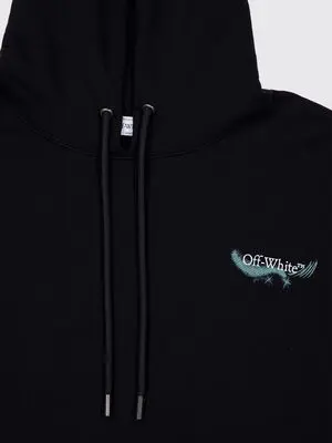 Off-White Relaxed Fit Cotton Hoodie With Arrow Logo