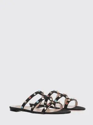 Valentino Garavani Rockstud Embellished Suede Sandals