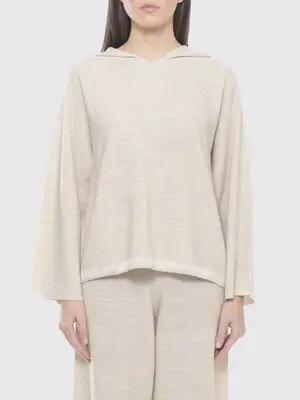 Fabiana Filippi Virgin Wool And Cotton Hoodie - Beige