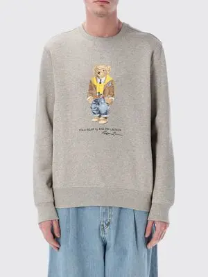 Polo Ralph Lauren Cotton Crew Neck Sweatshirt With Logo - Grey
