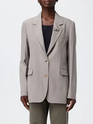 GOLDEN GOOSE Striped Blazer - Beige