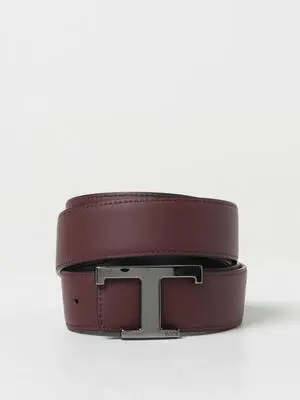 TOD'S Leather Belt With Monogram Buckle
